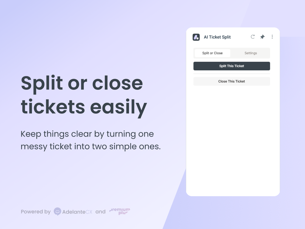 Ticket Split 2025 App Integration with Zendesk Support